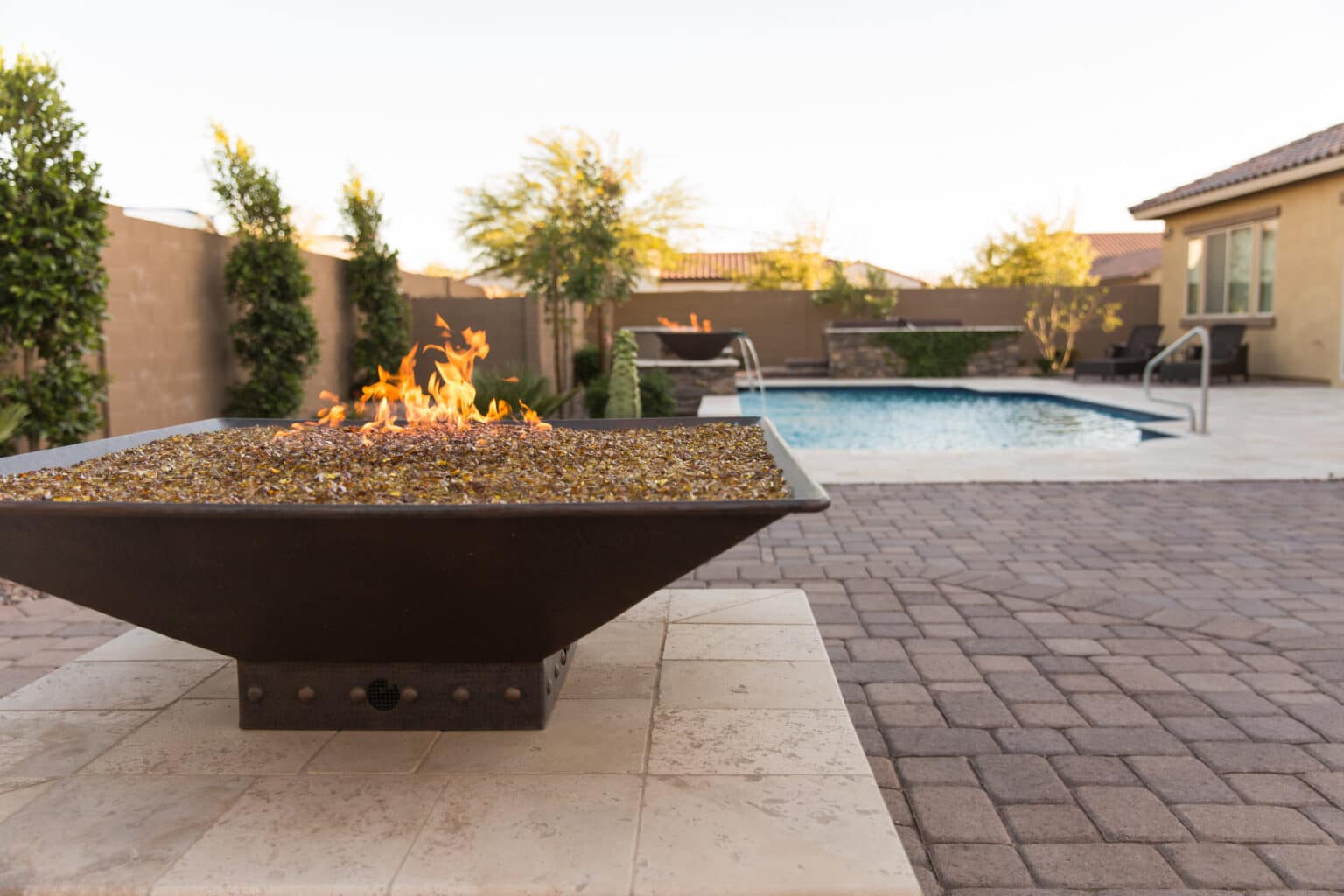 Inground Pool Fire Features - Pinnacle Pools & Spas